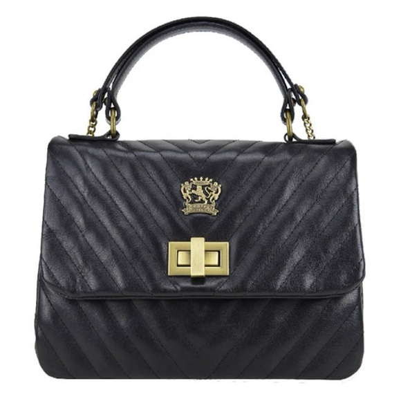 Pratesi | Bags | Pratesi Mel V Quilted Leather Grab Bagelegant Black ...